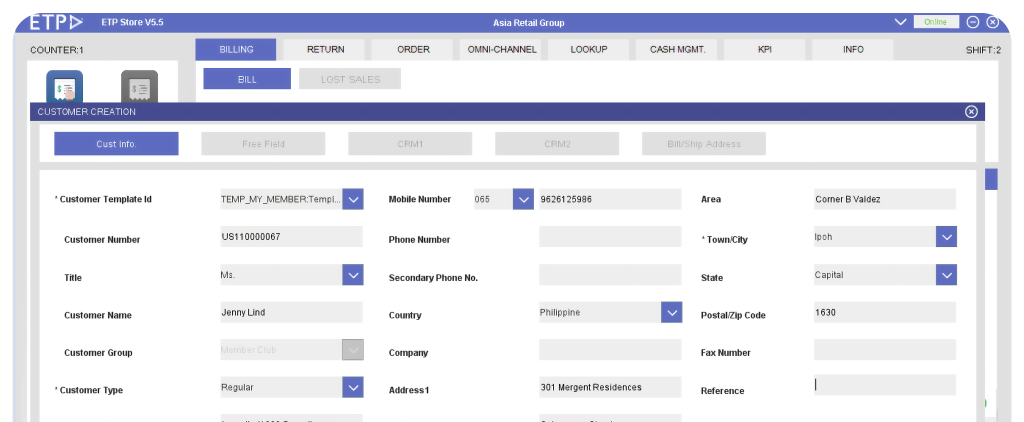 Omni-commerce Customer Registration – ETP Group